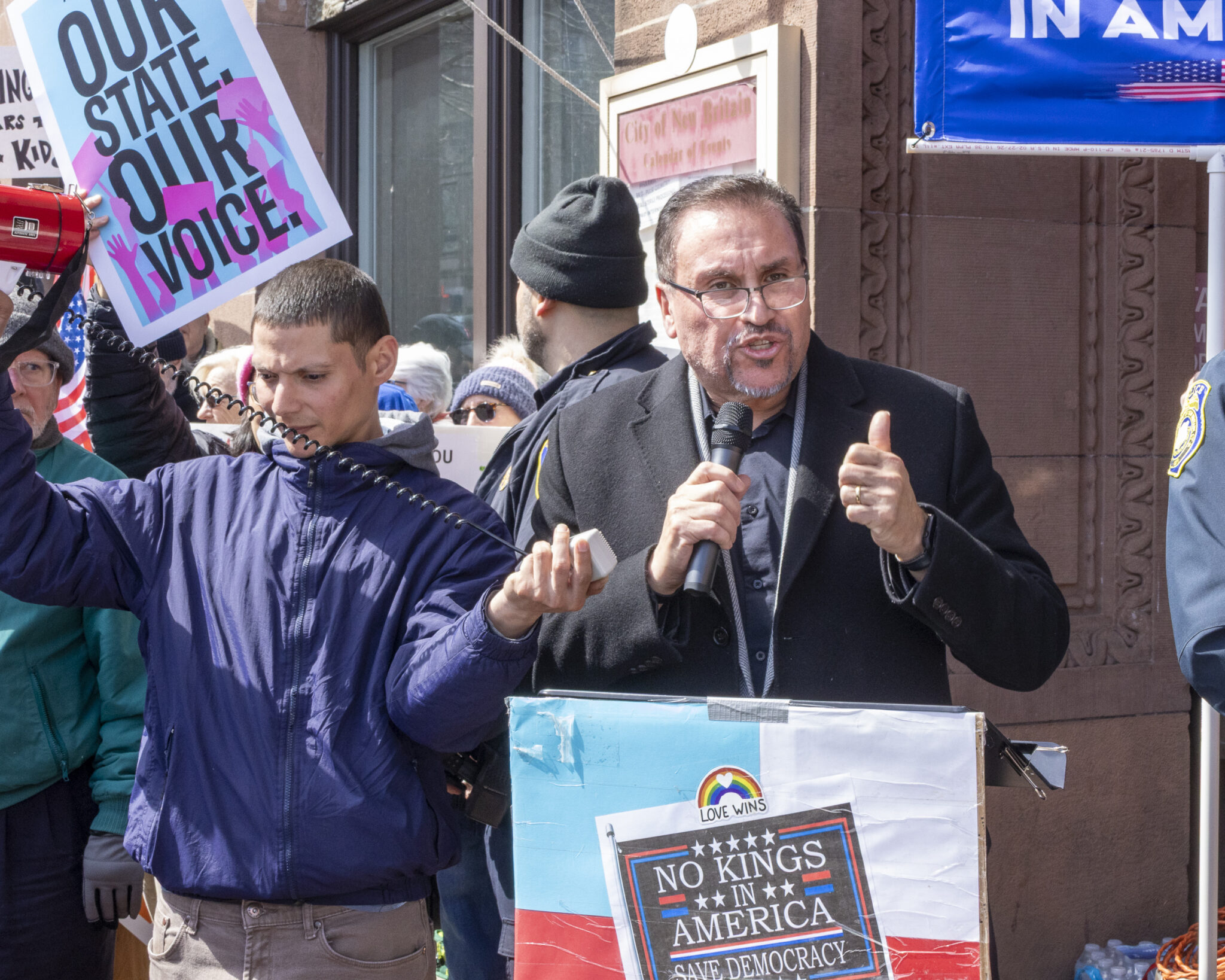 Hundreds Attend "No Kings" Protest in New Britain Against Trump ...